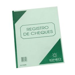 LIBRO REGISTRO CHEQUES IGNEO (24 HOJAS) (22*37CM) *UNID
